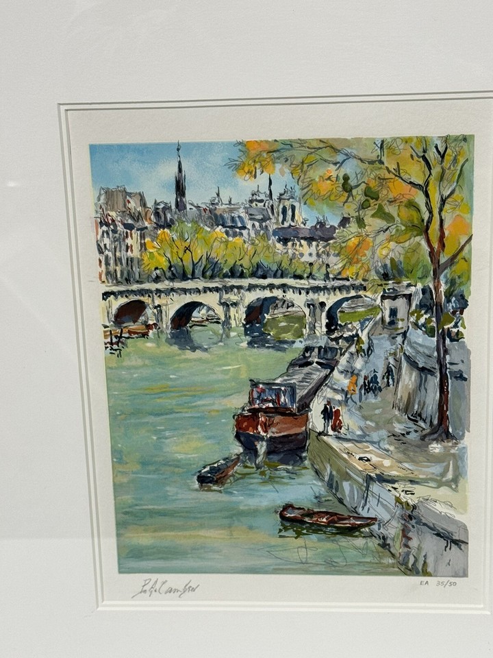 Limited Edition Pierre Eugene Cambier Le Pont Neuf II Signed Serigraph ...