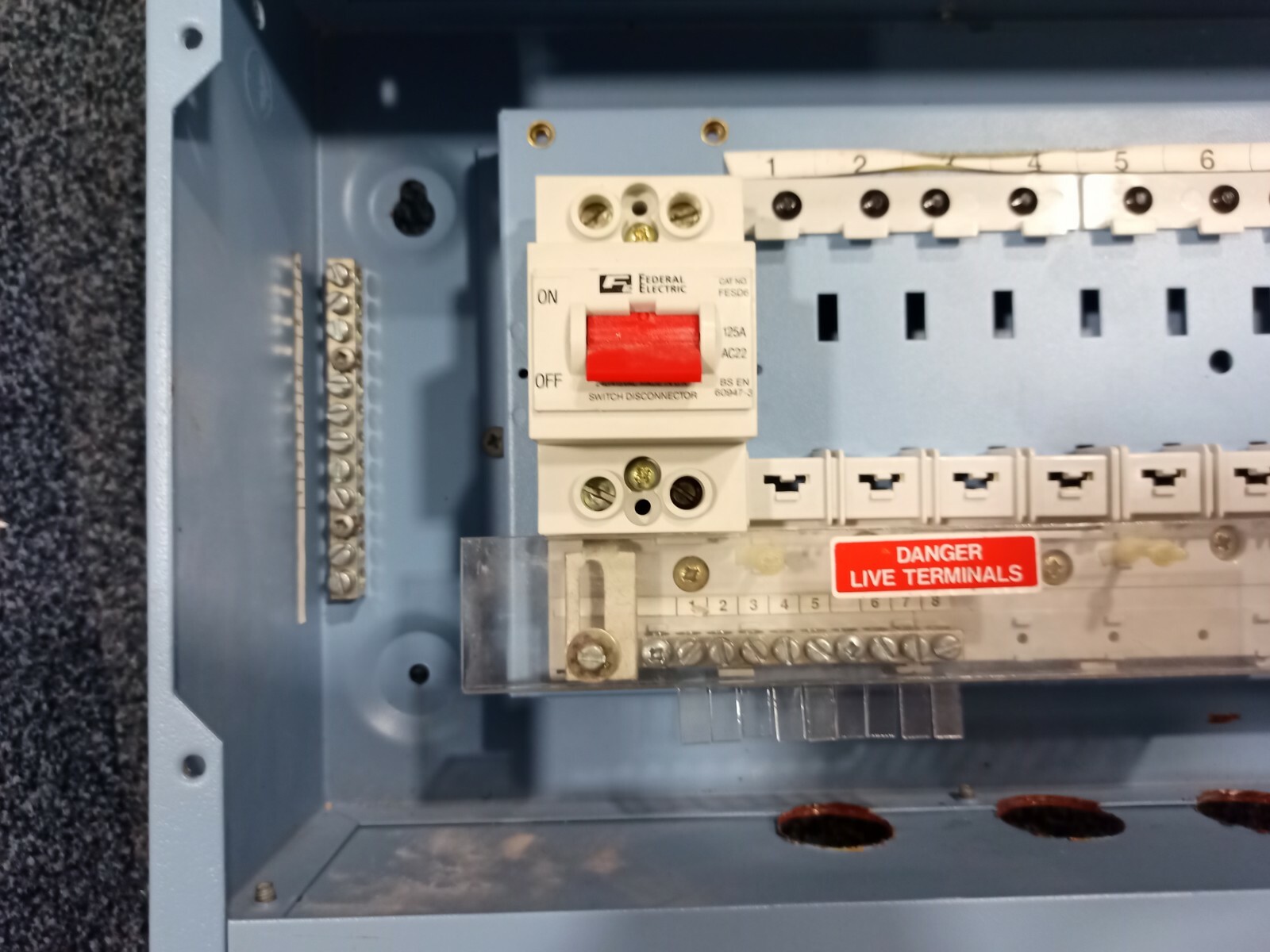 Federal Electric Type A Distribution board 8 way 125 amp | eBay UK