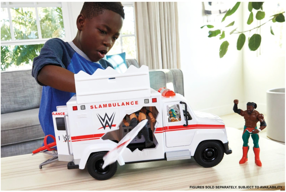 WWE Playset Wrekkin' Slambulance Breakaway Vehicle Driving Car ...