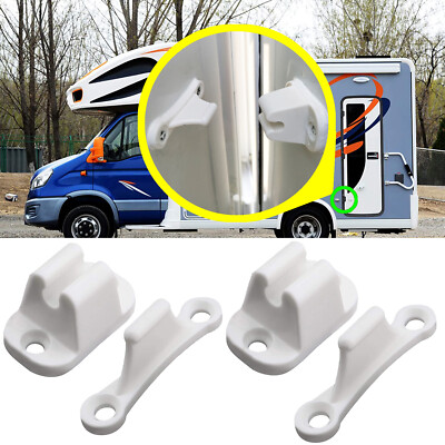2pcs Door Retainer Clip Kit T-Shape RV Camper Motorhome Caravan Catch ...