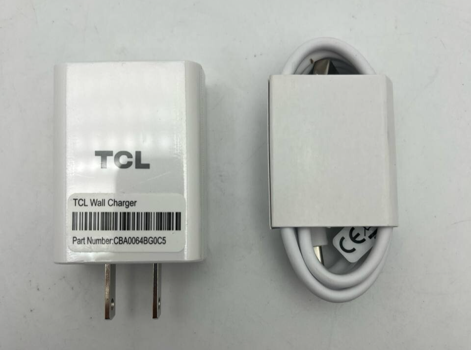 TCL 5V 3A Wall Charger USB Port USB-C Cable Fast Travel Power Adapter ...