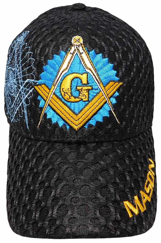 BLACK MESH TRUCKER STYLE MASON MASONIC MASONRY LODGE CAP HAT | eBay