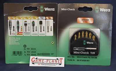 Wera Mini-Check PZ TiN 05073538001 Bit-Set 7teilig Kreuzschlitz ...
