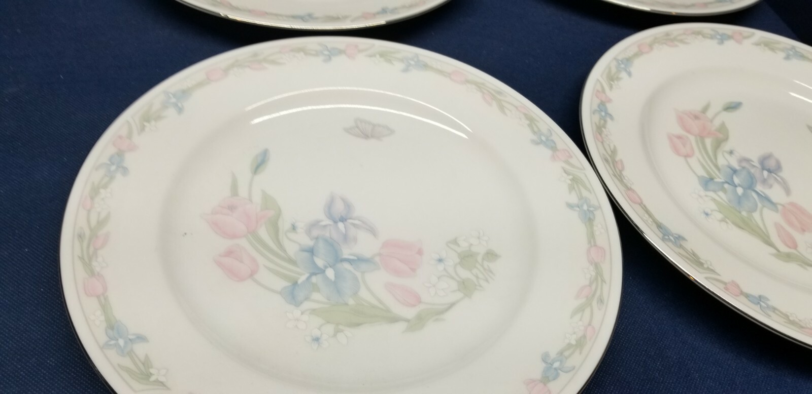 Vintage Illusions by Excel Center Stage Set/4 Dinner Plates | eBay