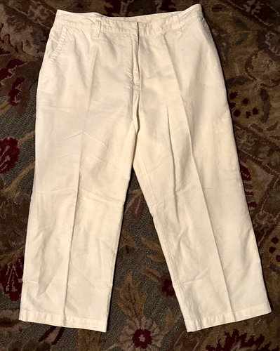 Basic Editions Light Yellow Crop Capri Pants - Women's Size 10 | eBay