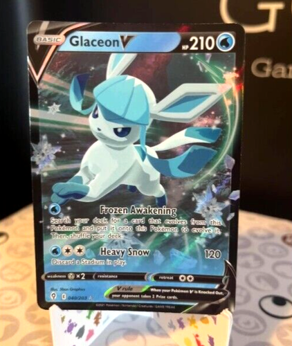 Glaceon V 040/203 Evolving Skies Ultra Rare Pokemon NM-Mint PACK FRESH ...