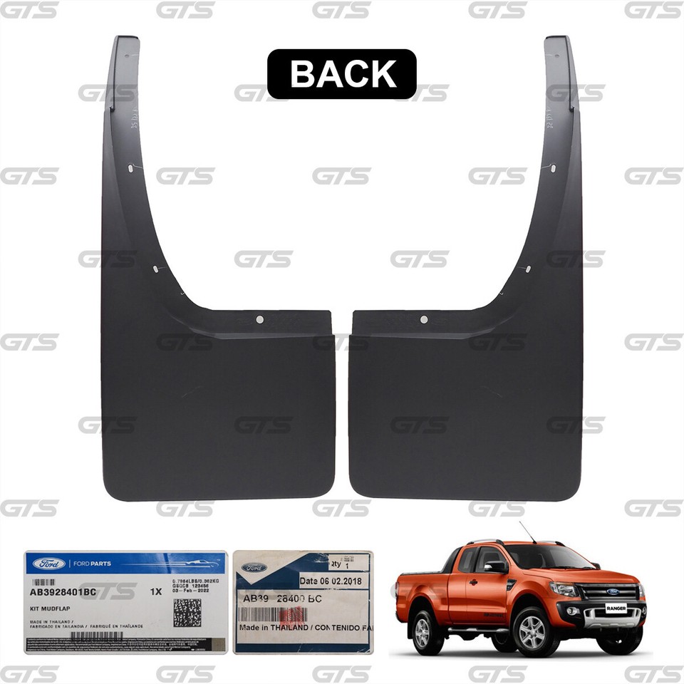 Rear Pair Mud Flap Splash Guard For Ford Ranger XLT T6 Wildtrak 2012 ...