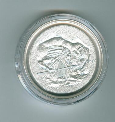 INTAGLIO MINT 2023 MINT CLUB BISON & INDIAN 2 OZ .999 HIGH RELIEF ...