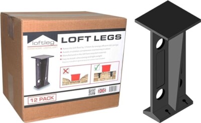 Loftleg Loft Leg Loft Storage Stilt (H) 175Mm X (W) 76Mm Pack Of 12 By ...