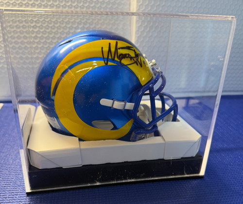 Matthew Stafford Autographed Los Angeles Rams Mini Helmet In Display ...