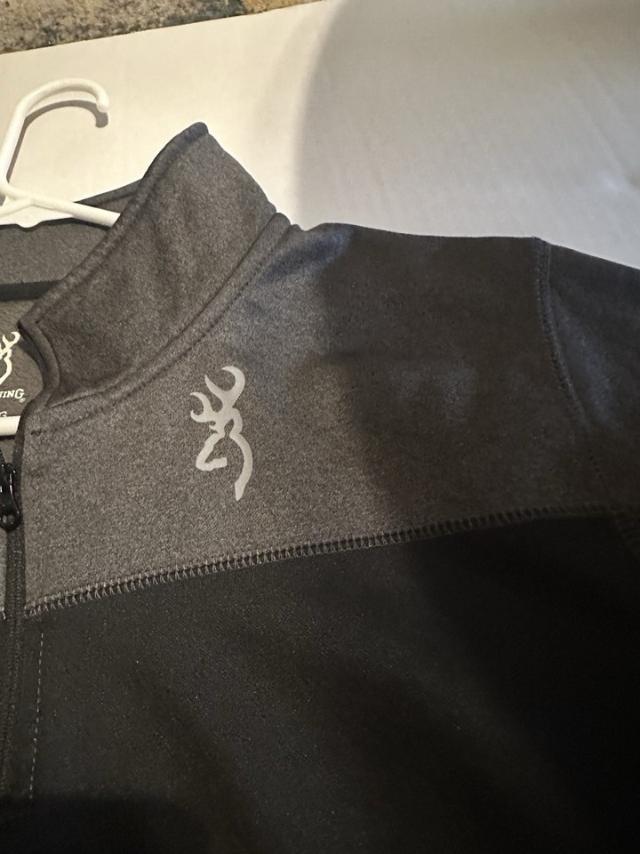 Browning Porter 1/4 Zip Pullover Black & Gray XL EUC | eBay