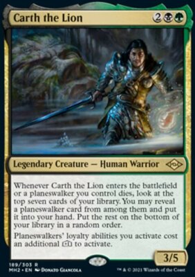 MTG Magic the Gathering Carth the Lion (189/632) Modern Horizons 2 NM ...