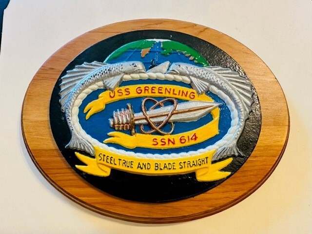 VINTAGE US NAVY METAL PLAQUE - USS Greenling ( SSN-614 ) | eBay