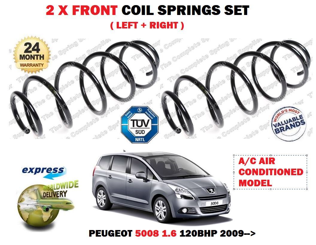 FOR PEUGEOT 5008 1.6 16V 120BHP 2009-> NEW 2X FRONT COIL SPRINGS SET | eBay