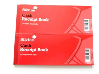 Silvine Cash Receipt Book Cheque Book Style with Counterfoil x 2 | eBay UK