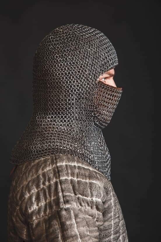 Medieval Armour Chain Mail Coif Face Cover Reenactment LARP Hood | eBay
