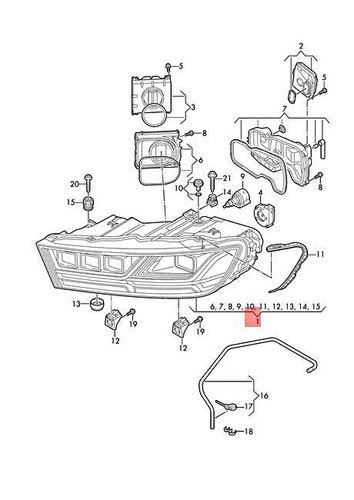 Genuine AUDI Q7 4MB 4MG Led Headlight With Matrix Beam Right 4M0941784C ...