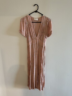 Auguste pink floral midi dress size 6 | eBay Australia