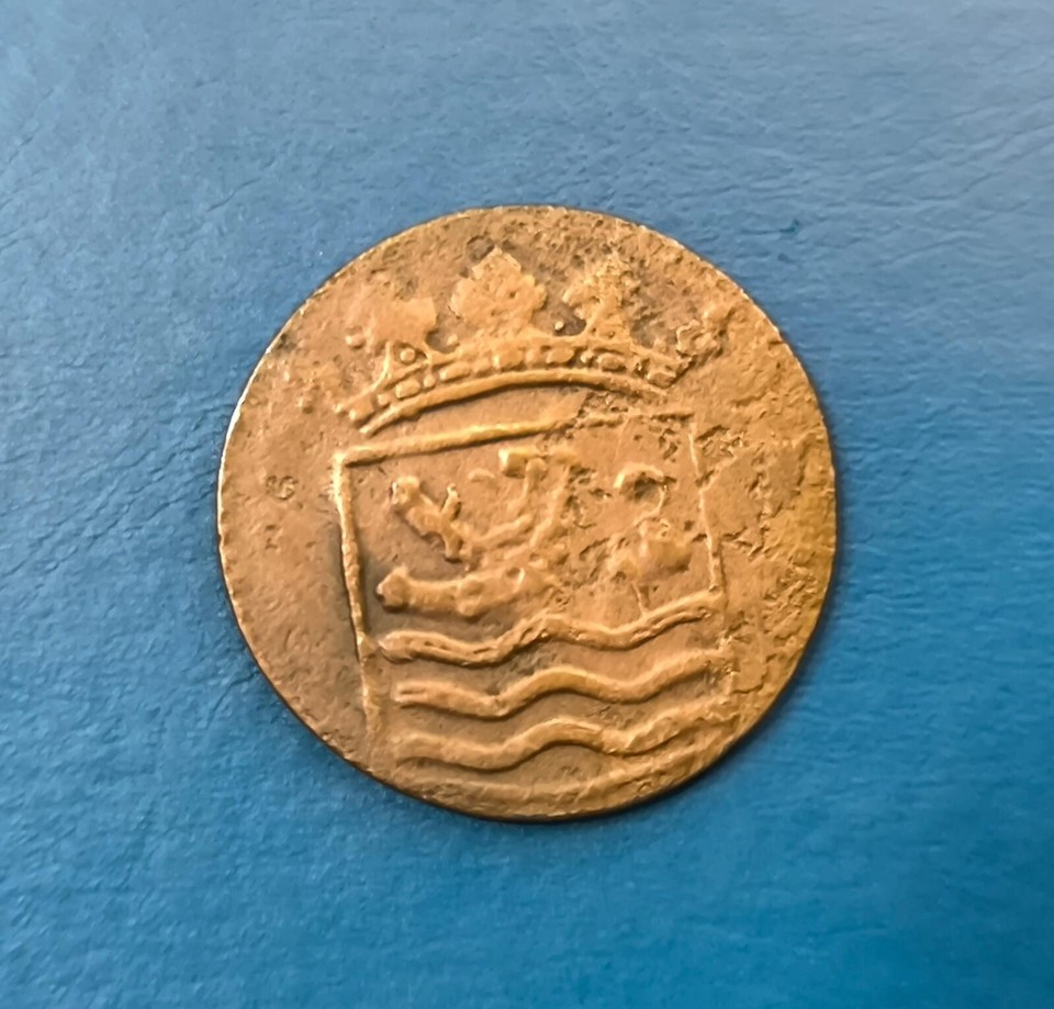 1737 Dutch Netherlands Colonial Voc Duit New York Penny Zeeland Coin_E8 ...