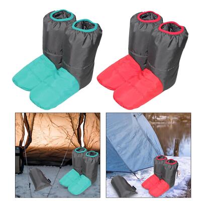 Down Booties Winter Sleeping Slippers Foot Socks Footwear Portable Down ...
