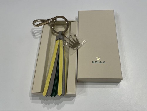 ROLEX Novelty Silver Crown Logo&Tassel Key Ring Key Holder Bag Charm ...