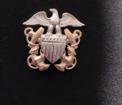 Vintage Navy Officer Pin Signed V-21-N Eagle Shield Anchors 1.5 inch | eBay