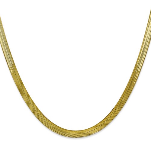 Gold Herringbone Chain Necklace | Designs by Nathan | 5mm 18" | Flat | eBay