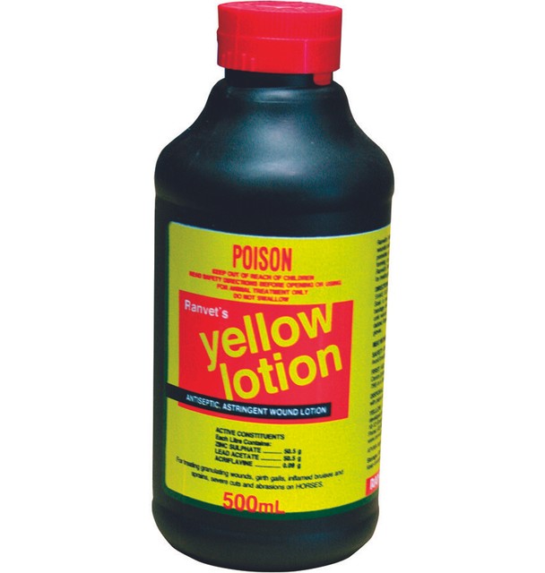 Ranvet Yellow Lotion Antiseptic Astringent Wound Liquid Horse Equine ...