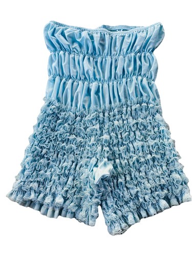 VTG 70s SAM’S Blue Ruffled Lace Western Square Dancing Bloomers Petti ...