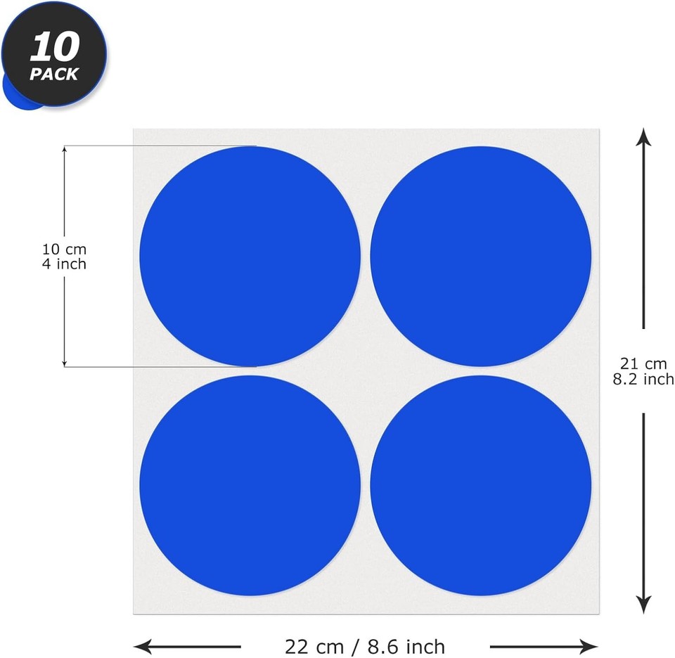 40 PCS Dot Stickers 4" round Labels Large Circle Color Coding Moving ...