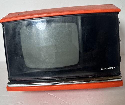 1970s Sharp 3S-111R Orange TV VINTAGE Spaceage No Base Or Cords Powers On | eBay
