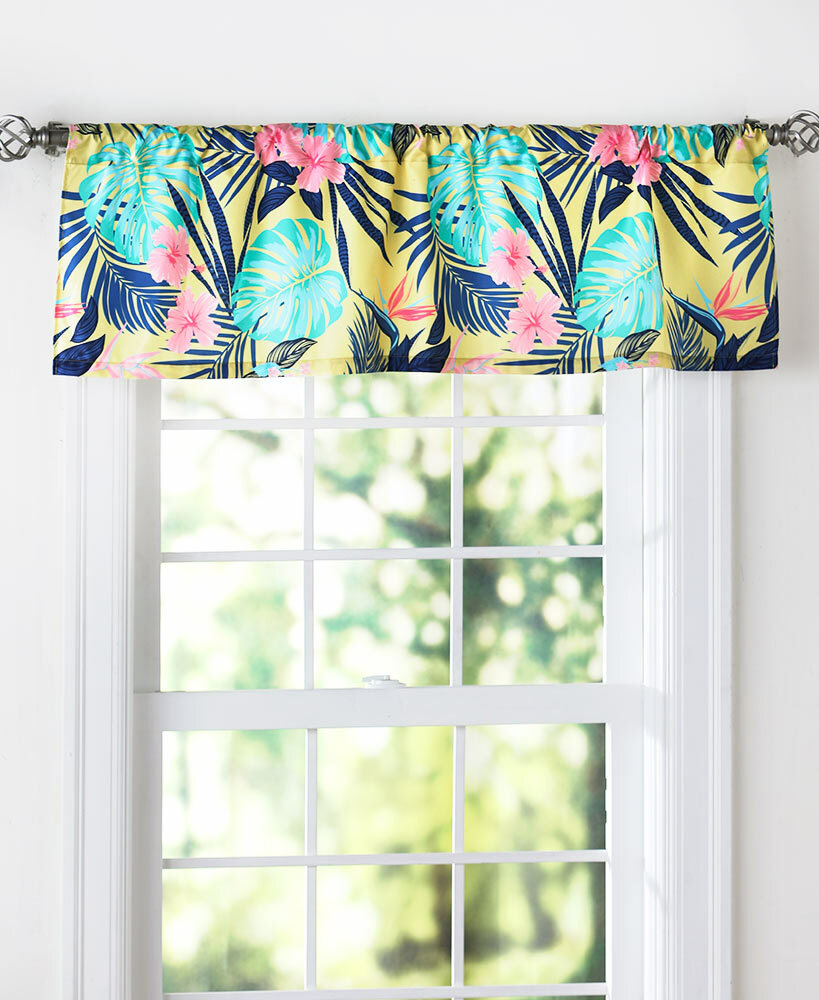 Teal Leaf Valances