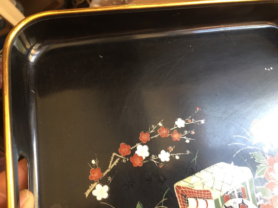 Antico Vassoio Plastica Vintage Decorazione Cinese | eBay