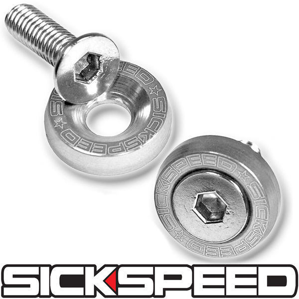 Black License Plate Bolts 4 BLACK Stainless Steel 1/4 20 Bolts License