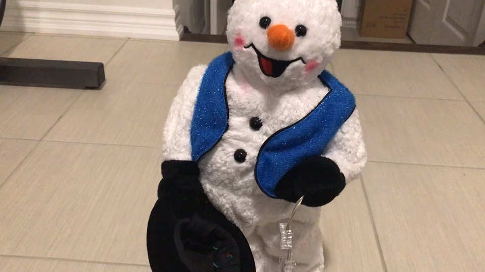 Gemmy Spinning Snowflakes Snowman SNOW MISER Dancing Singing - Please ...