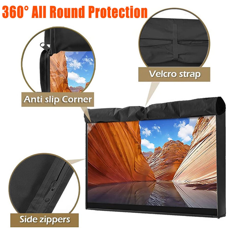 Heavy Duty Outdoor TV Cover 30"-65" Waterproof Weatherproof Television ...