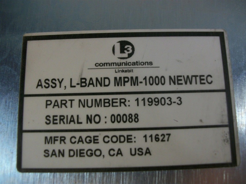 L3 Communications Linkabit MPM-1000 L-Band IP Modem - USED - Export ...