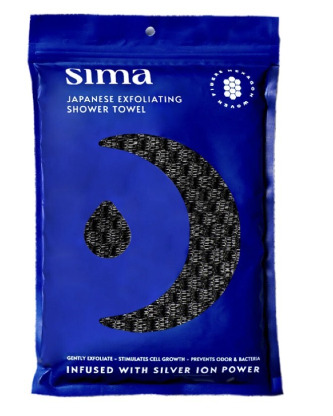 Sima Japanese Exfoliating Face Body Shower Towel Silver Infused Brand NEW Sealed | eBay