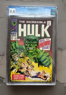 Hulk #102 CGC 9.4 Marvel 1968 1st Issue! Avengers! OFF-WHITE Pages! | eBay
