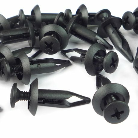 100 x Plastic Push Type Rivet Retainer Fastener Bumper Pin Clips For ...