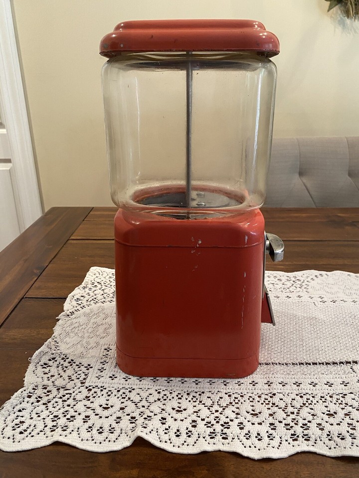 Vintage Oak Acorn Glass Globe Candy vending machine | eBay