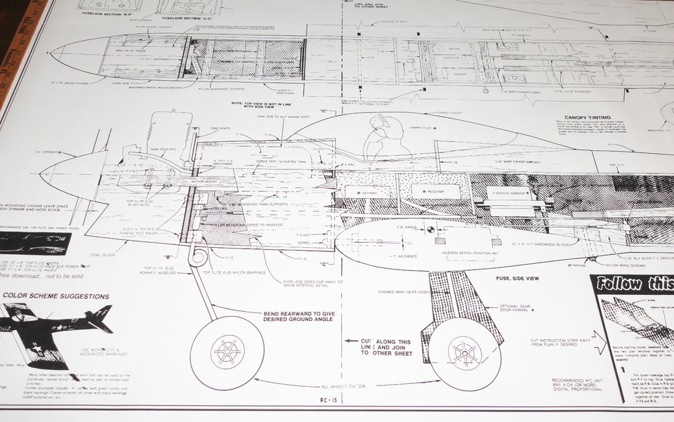 CONTENDER Top Flite PLAN + Articles to build 54" Model Airplane | eBay