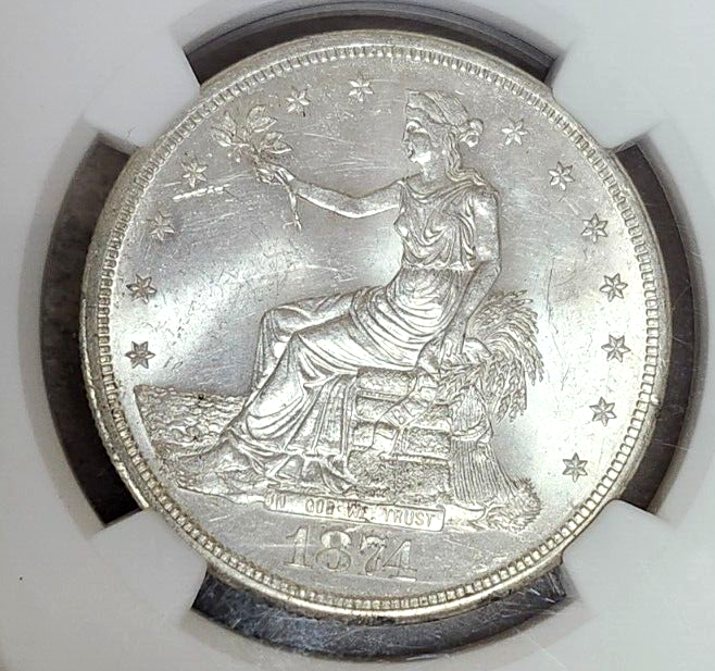 1874-S Trade Dollar - MS62 - NGC - Plenty of Luster Left On This Coin ...