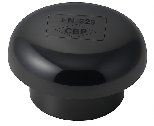 110mm 4" Solvent Weld Soil Vent Pipe Mushroom Vent Cowl - Black UPVC ...