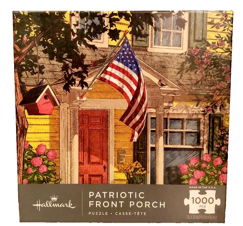 NEW Hallmark Geoff Greenleaf PATRIOTIC FRONT PORCH 1000 Piece Puzzle ...