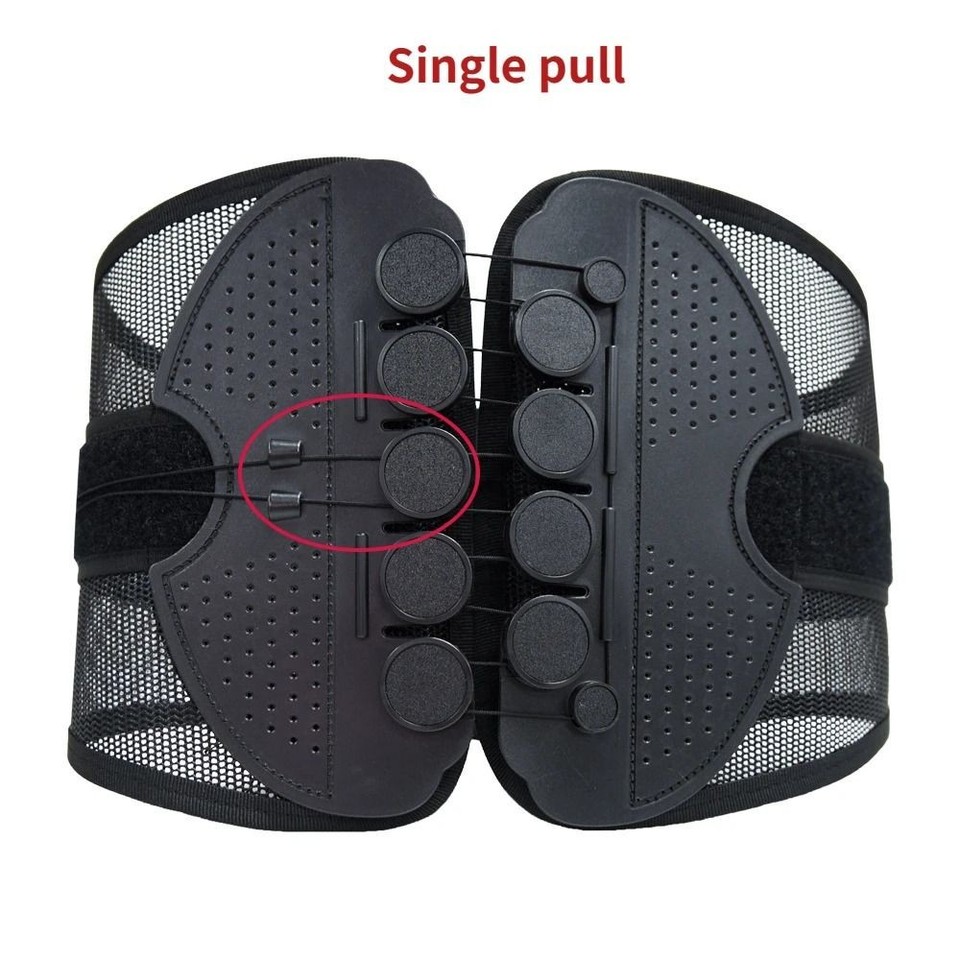 Nylon Back Support Black Brace Belt Sports Safety Lumbar Support Corset ...