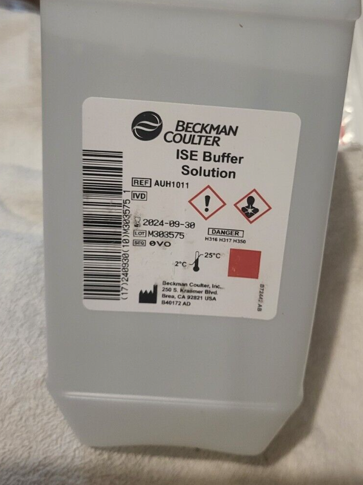 Beckman Coulter Ref. No. AUH1011, ISE Buffer Solution 2000 mL, Qty 2 | eBay
