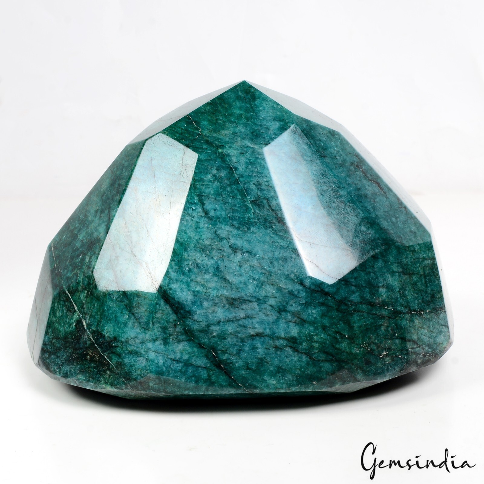 Huge 690 gram Natural Green Emerald Earth-Mined Oval Cut Huge Treated ...