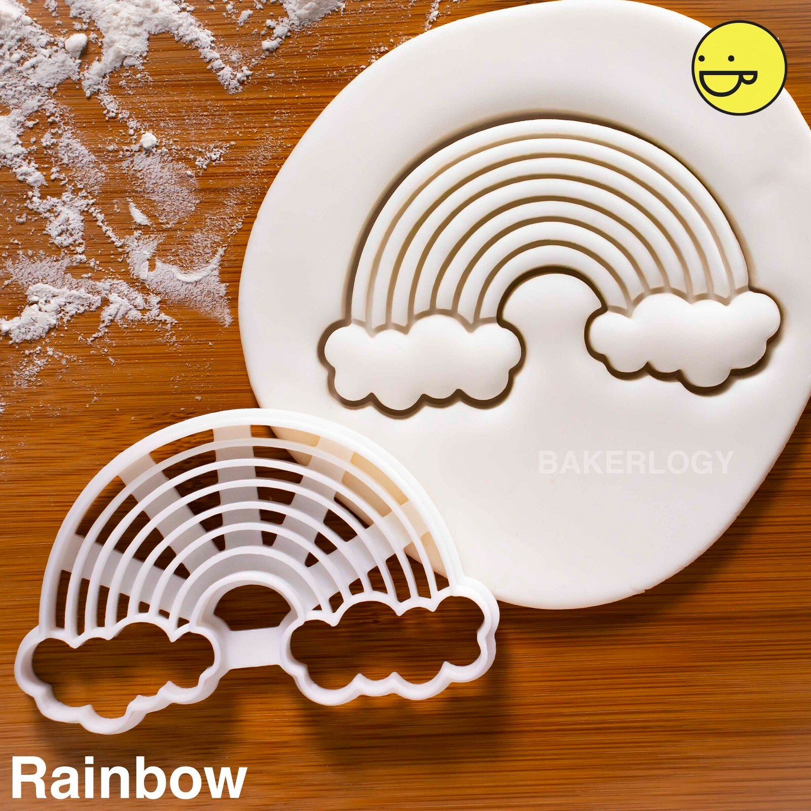 Set of 2: Smiling Cloud + Rainbow cookie cutters | cute baby shower ...