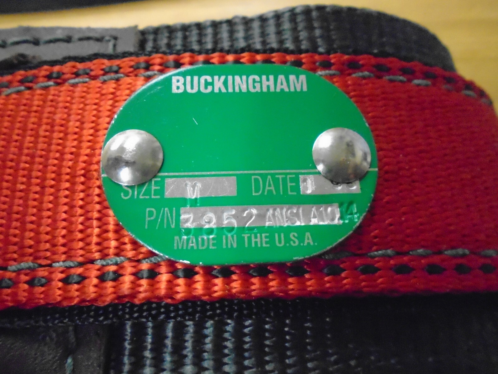Buckingham Fall Protection Arborist Waist Belt 3852 Size Large for sale ...